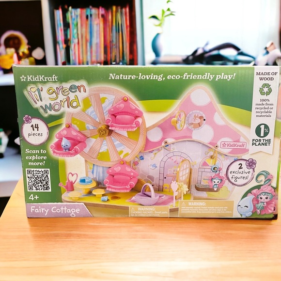 Kidkraft | Toys | New Kidkraft Lil Green World Wooden Fairy Cottage And ...